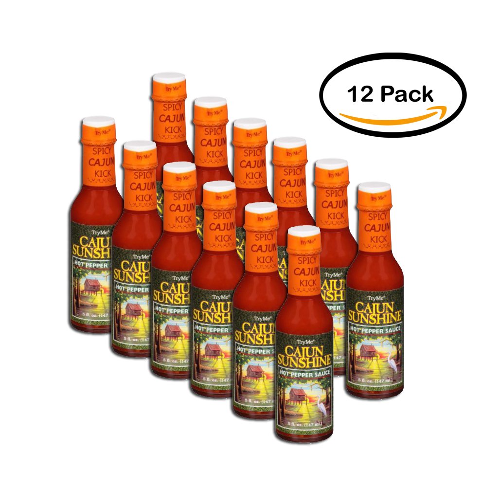 Amazon.com : Tryme Cajun Sunshine Hot Pepper Sauce, 5 Ounce Bottles ...