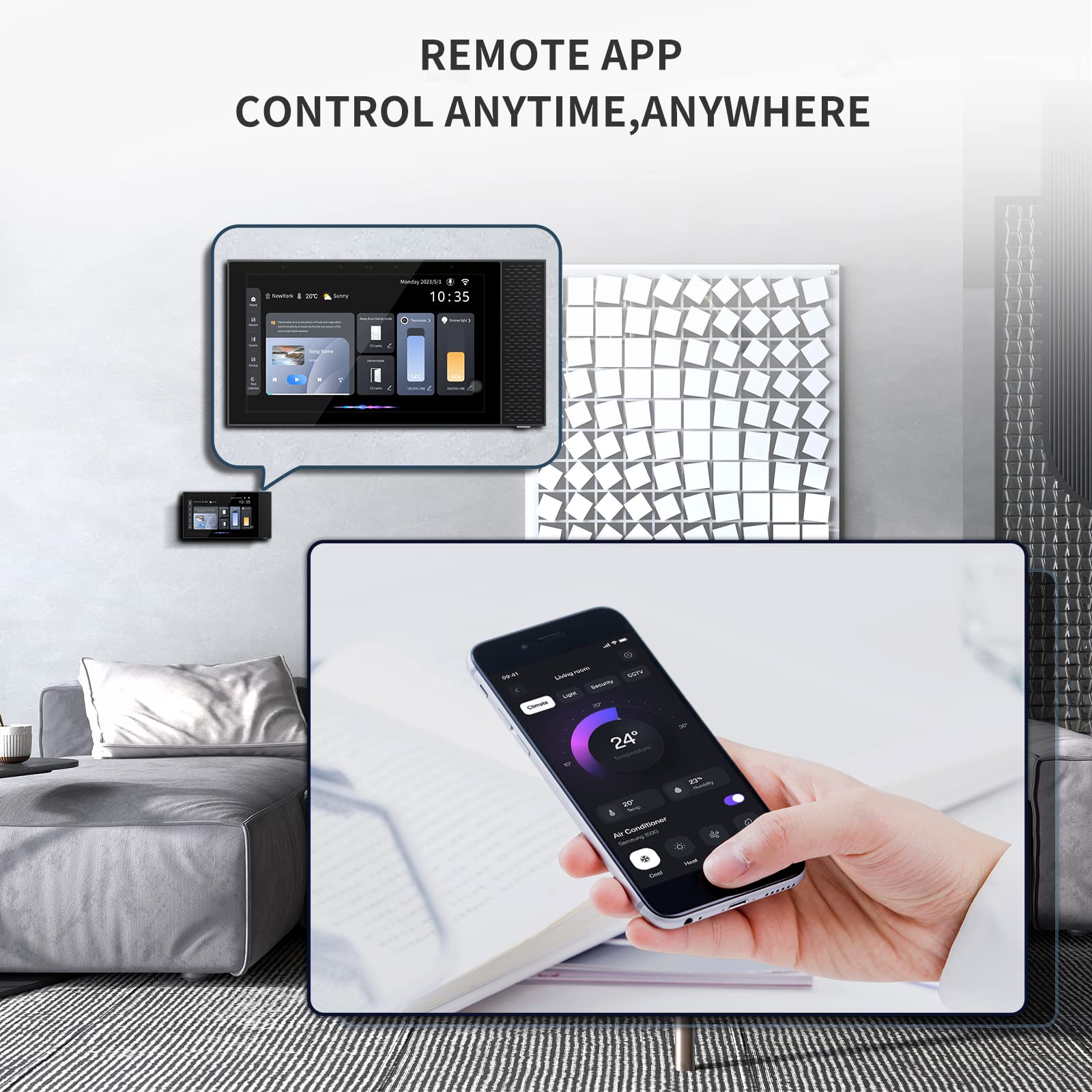 Mua Smart Home Control Panel,Dimmer and Background Music Player, WiFi 6.8 Inch Zigbee Gateway ...