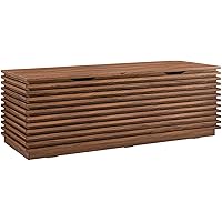 Amazon.com: Modway Render 47" Wood Grain Storage Bench in Oak : Home ...