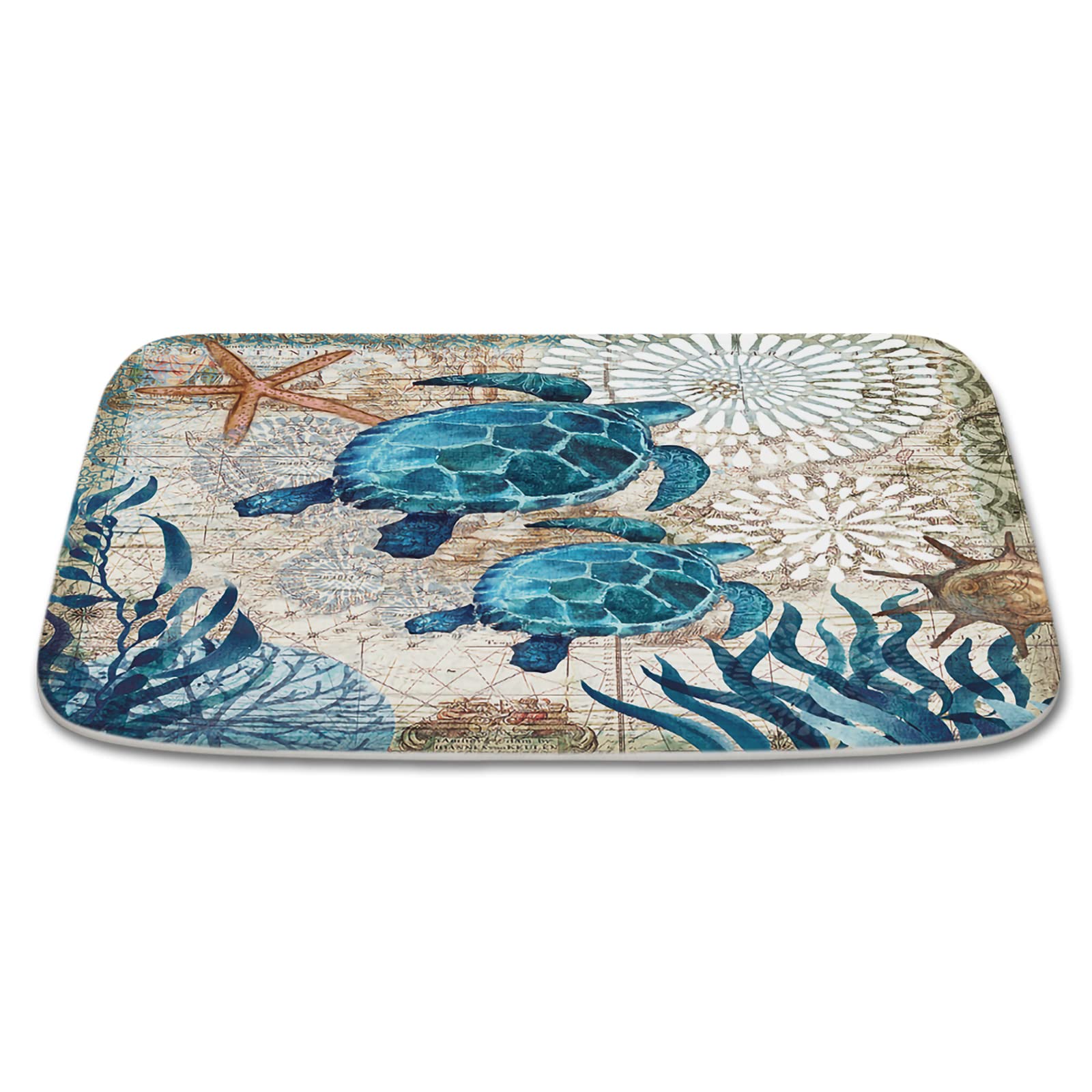 Final Friday Sea Turtles Nautical Blue Ocean Beach Animals Bath Rugs ...