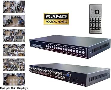 Amazon.com : CCTV Camera Pros VM-HD16 16ch HD CCTV Multiplexer | Analog ...