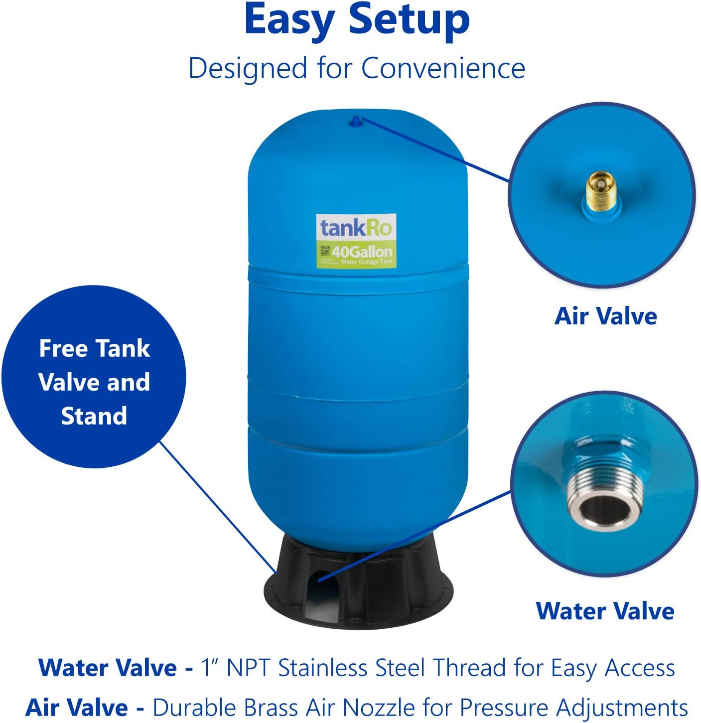 40 Gallon RO Expansion Tank – Large Reverse Osmosis Water Storage ...