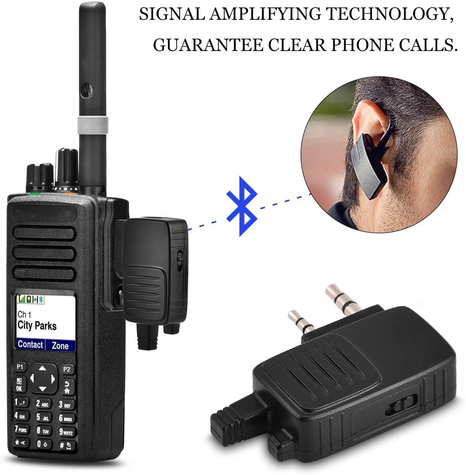 Walkie Talkie Bluetooth Adapter 2 Pin K Plug Bluetooth Adapter Dongle ...