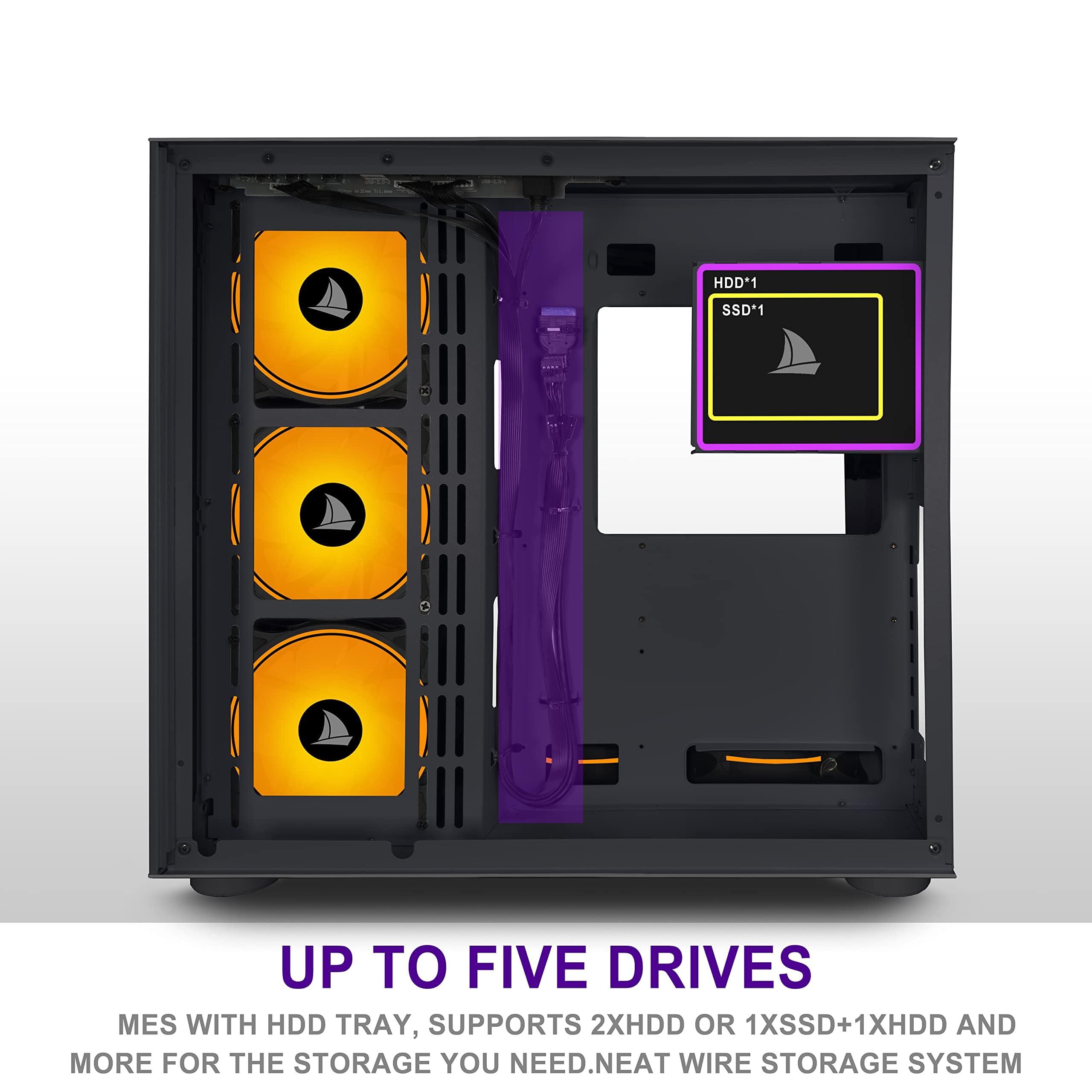 Mua AMANSON PC CASE ATX Gaming PC Cases ，Mid-Tower USB 3.0 with Double ...