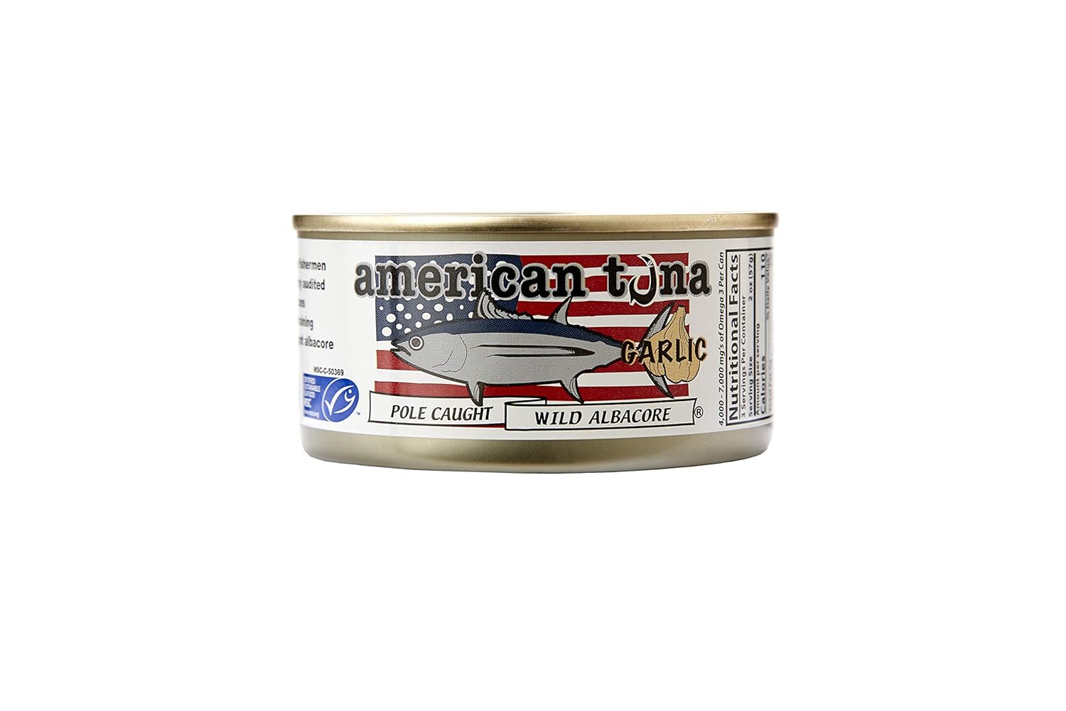AMERICAN TUNA Wild Albacore Tuna with Garlic, 6 OZ: Amazon.com: Grocery ...