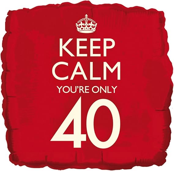 Creative Party - Palloncino da 46 cm Keep Calm - 40 anni (Taglia unica ...