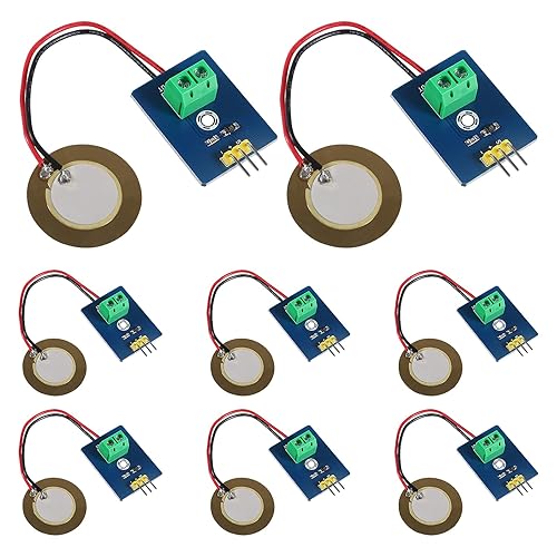 XIITIA 8pcs Piezoelectric Sensor Analog Ceramic Vibration Sensor Module ...
