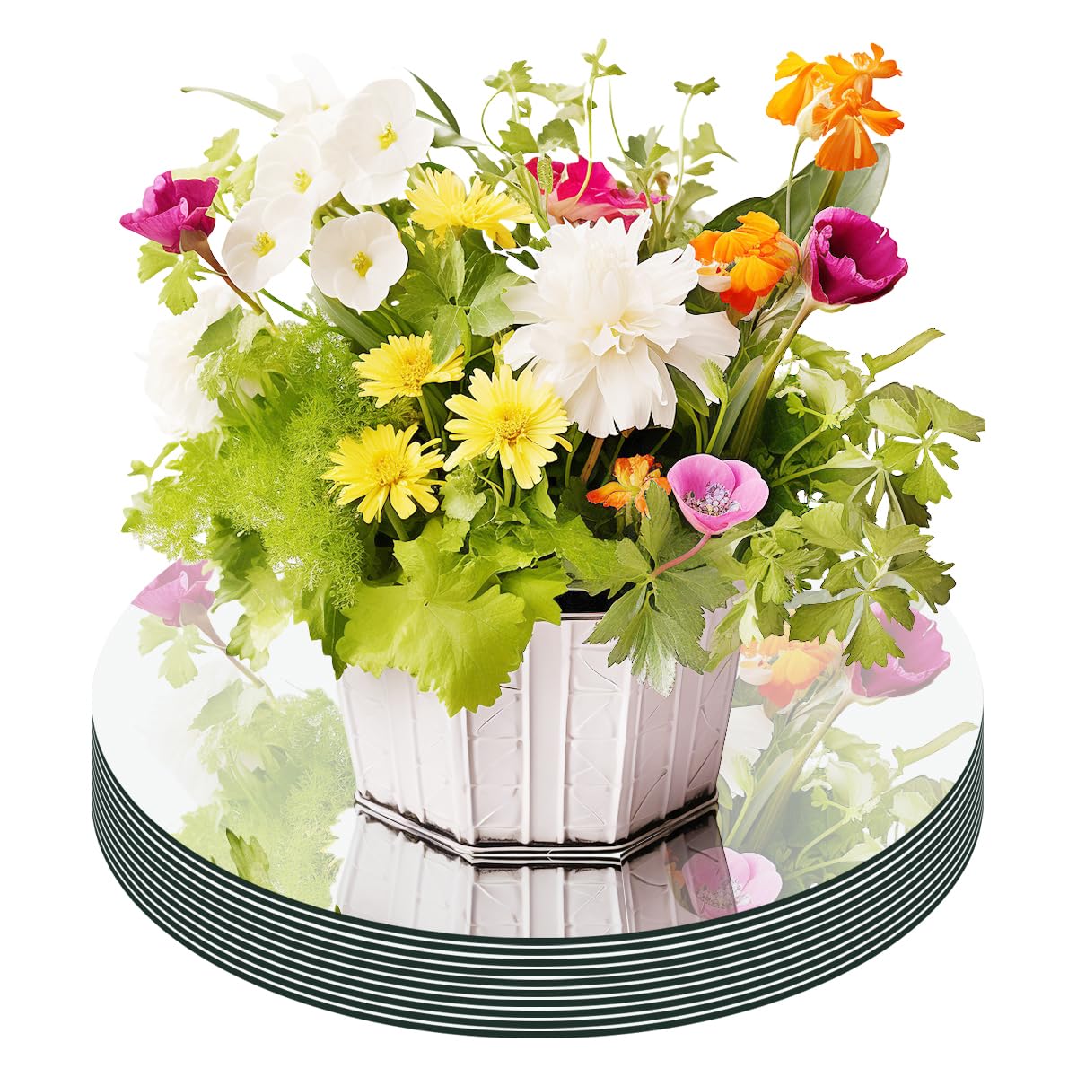 Round Mirror Centerpieces for Tables Decorations, 8 Pack 12inch Acrylic ...