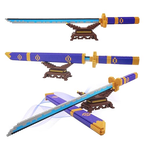Cosplay Anime Swords Building Blocks Set, 22.8in Samurai Katana Sword ...