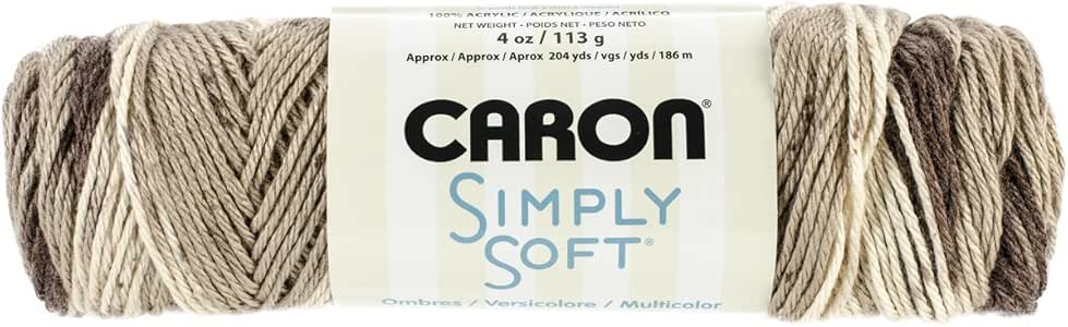 Amazon.com: Caron Simply Soft Ombre Yarn, 4 Ounce, Coffee Latte Brown ...