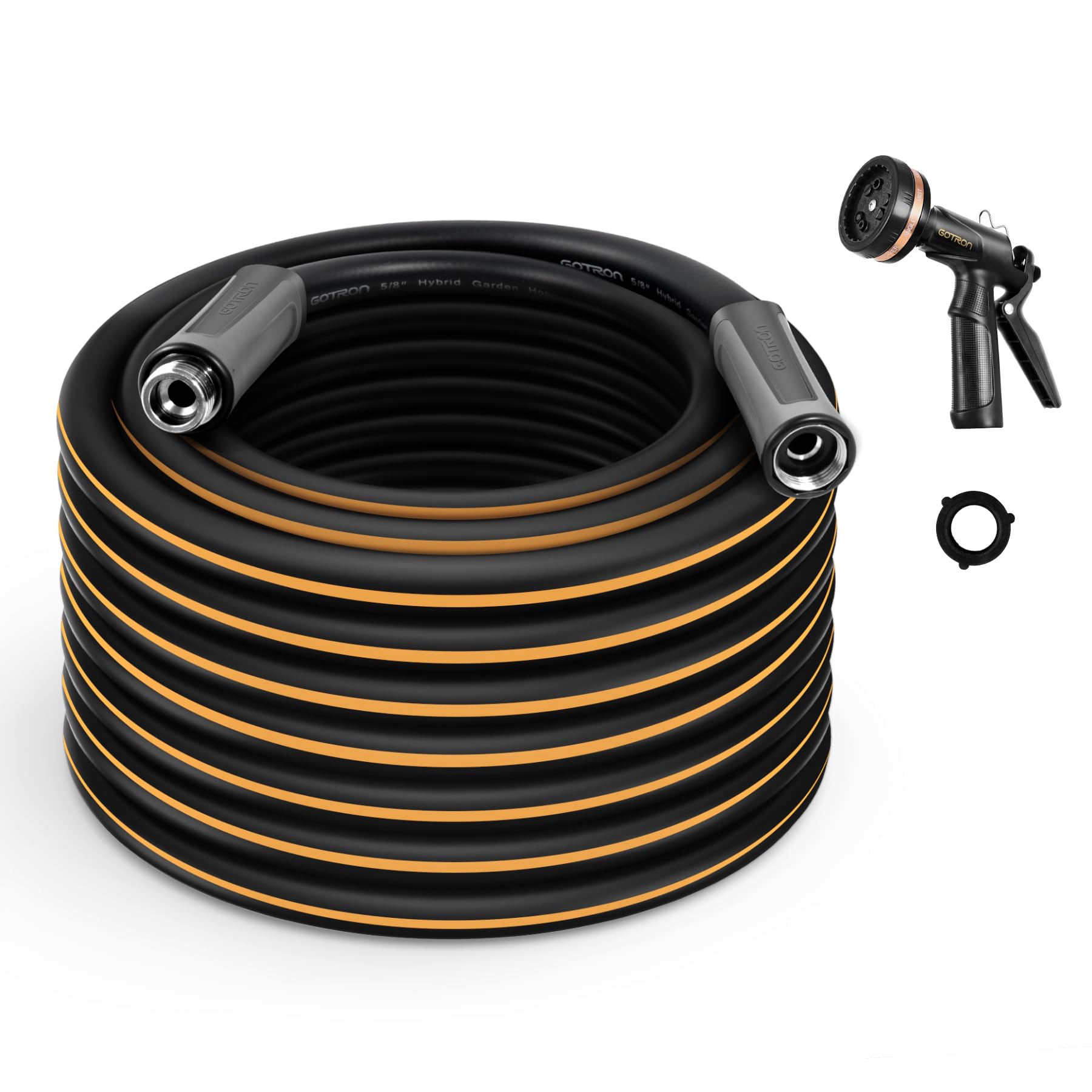 Gotron Garden Hose 50ft, Swivel Heavy Duty Water Hose, Kink Free, Flexible and Drinking Water ...