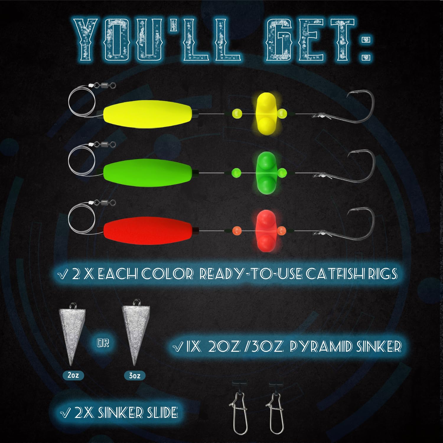 Mua Narcissus Catfish Rigs Set – 6 Pre-Tied Rigs with 2 Sinker Sliders ...