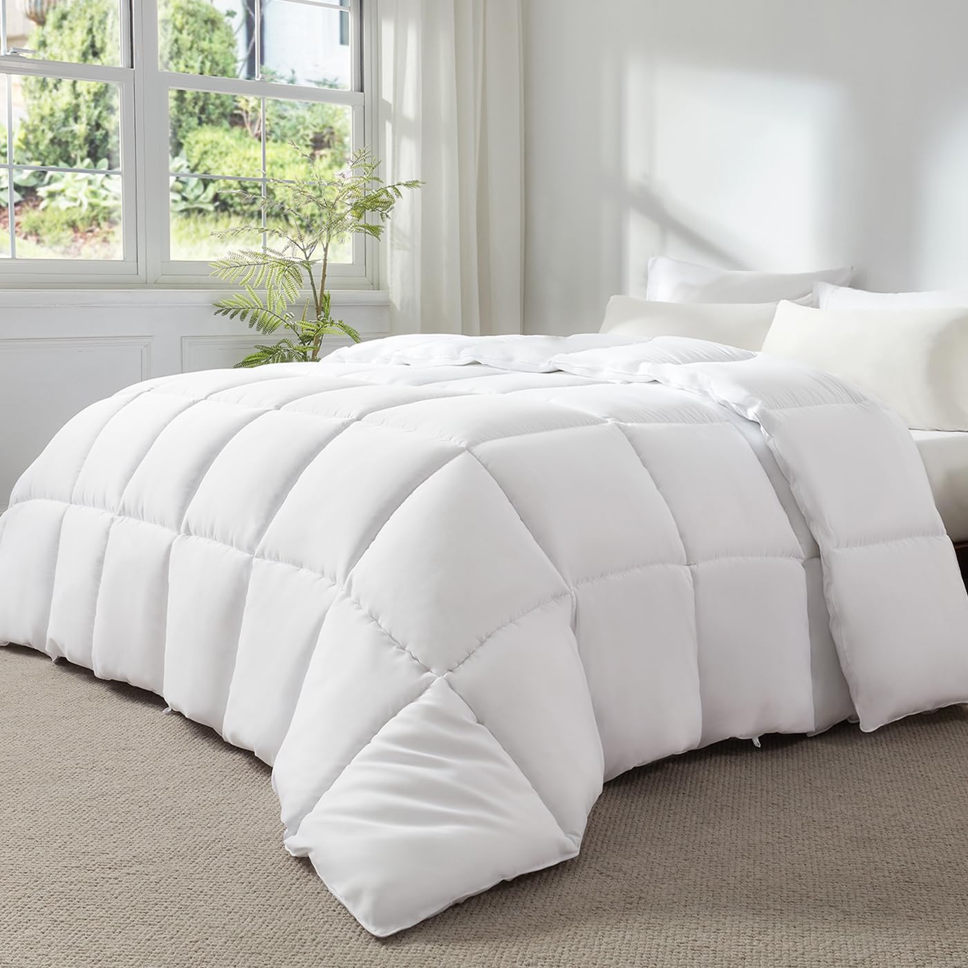 Soft Super King Comforter 120"x98", Extra Large Lightweight Quilted ...