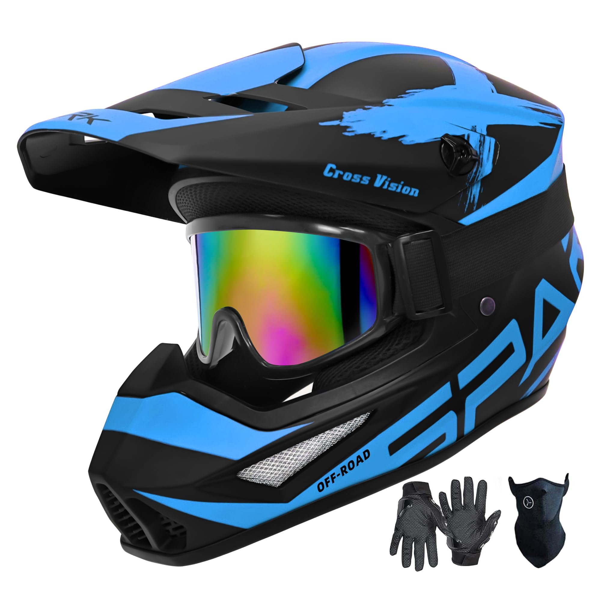 Motocross Helmet,Youth & Adult ATV Dirt Bike Motorcycle Helmet, Kids ...