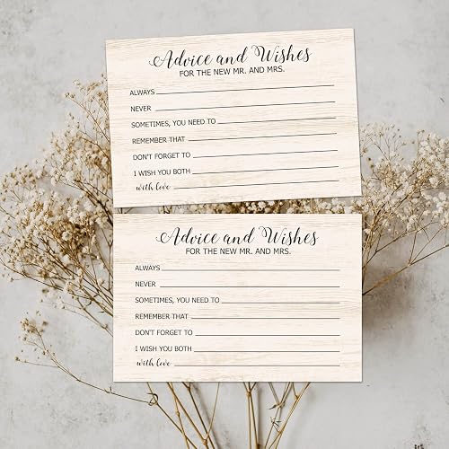 Advice For The Bride And Groom Beautiful Printable Advice Cards For