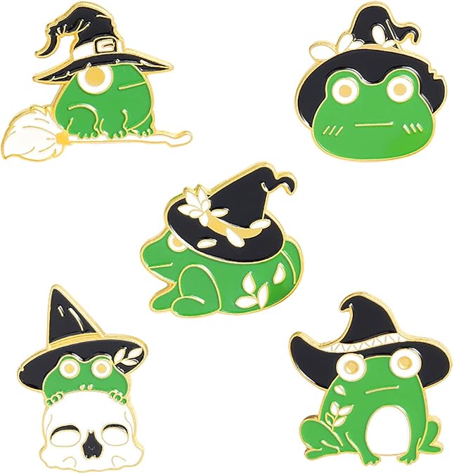 Amazon.com: Gillna Cute Frog Enamel Pins for Kids,Cartoon Animal Brooch ...