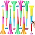 Amazon.com: Libima 12 Pcs Vuvuzela Stadium Horn Bulk Noise makers Blow ...