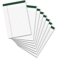 Amazon.com : 8 Pads Small Legal Pads 5 × 8 Inch 21lb Ruled Perforated ...