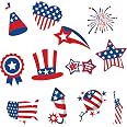 Amazon.com: Whaline 48Pcs 4th of July Cut-Outs Patriotic American Flag ...