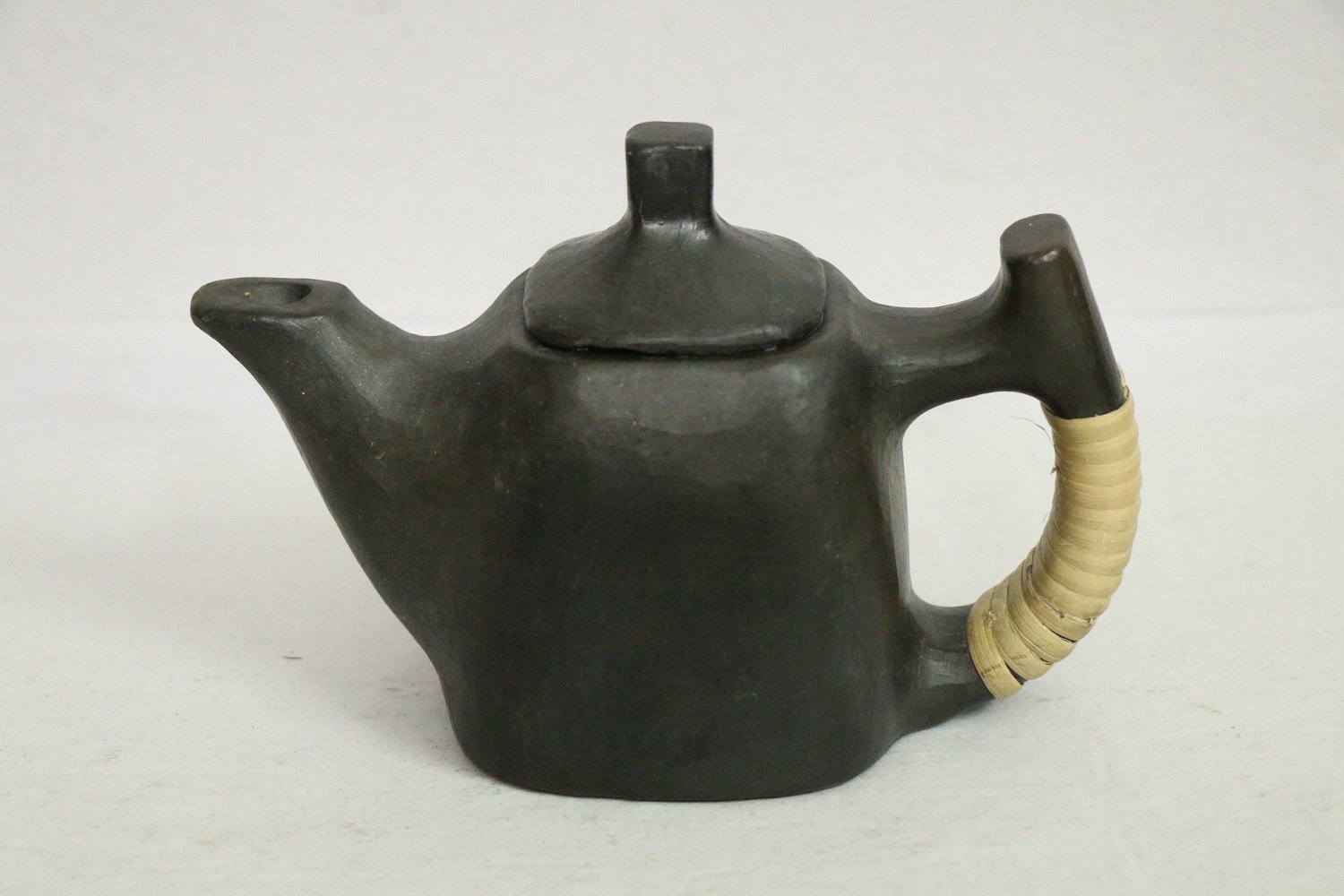 Buy INDIAINNINGS Black Pottery Clay Square Tea Kettle/Pot (375 ML_Fire ...