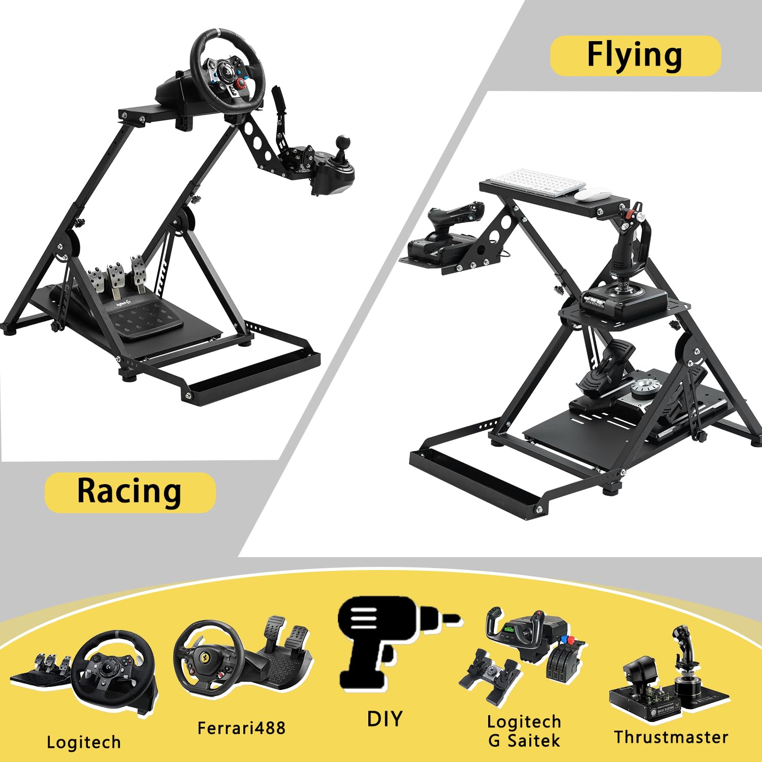 Mua Marada Foldable Racing Flight Steering Wheel Stand Compatible with ...