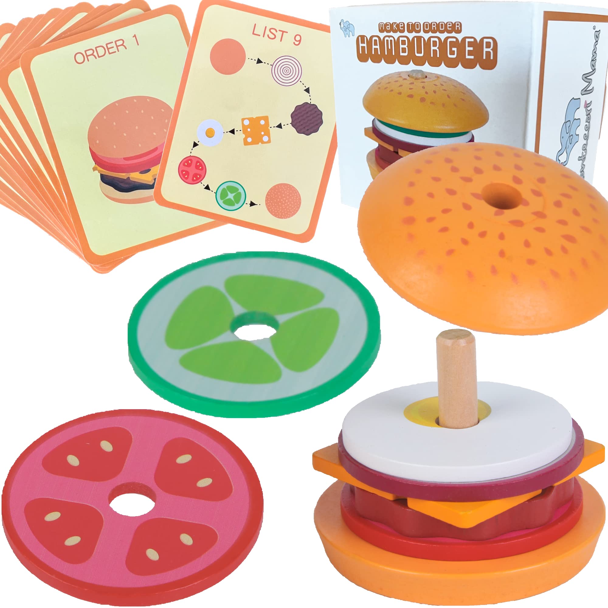 Mua Stacking Hamburger Toy, Create a Burger Sequencing Stacker, Food ...