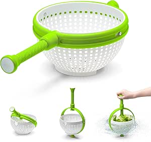 Dreamfarm Spina Spinning Colander Green: Kitchen Tools & Gadgets ...