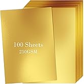 Amazon.com : Cardstock Paper for Card Making, Metallic Gold (8.5 x 11 ...