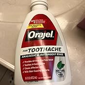 Amazon.com : Orajel Soothing Mint Toothache Rinse - 16 Fl Oz, 16 Oz ...