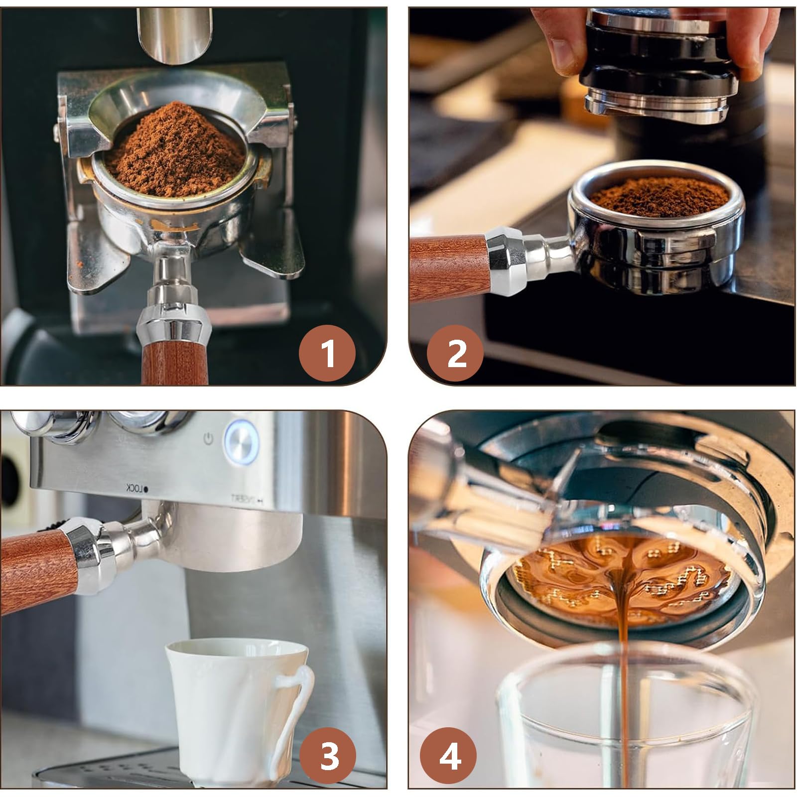 Mua alouweekuky Bottomless Portafilter 51 mm, 3 Ears Bottomless Porta Filter with DeLonghi ...