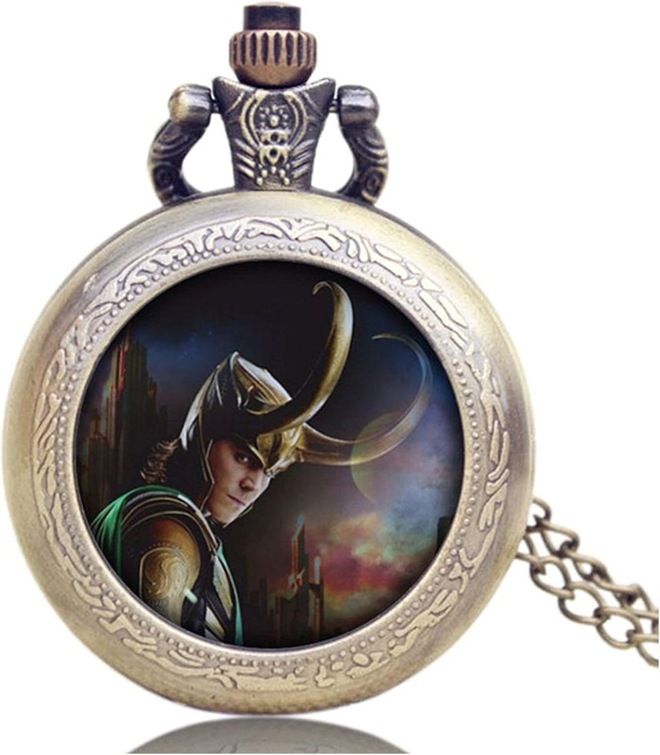 Loki - Reloj de bolsillo de cuarzo para hombre con efecto de bronce ...