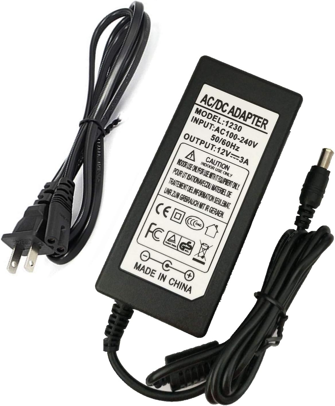 Amazon.com: AC DC Power Adapter Charger 12V 3A 2A for LG W1943S E1948S ...
