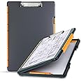 Amazon.com: Dexas Legal Size XL Slimcase 2 Storage Clipboard, Gray with Orange Clip, 15.5" x 10. ...
