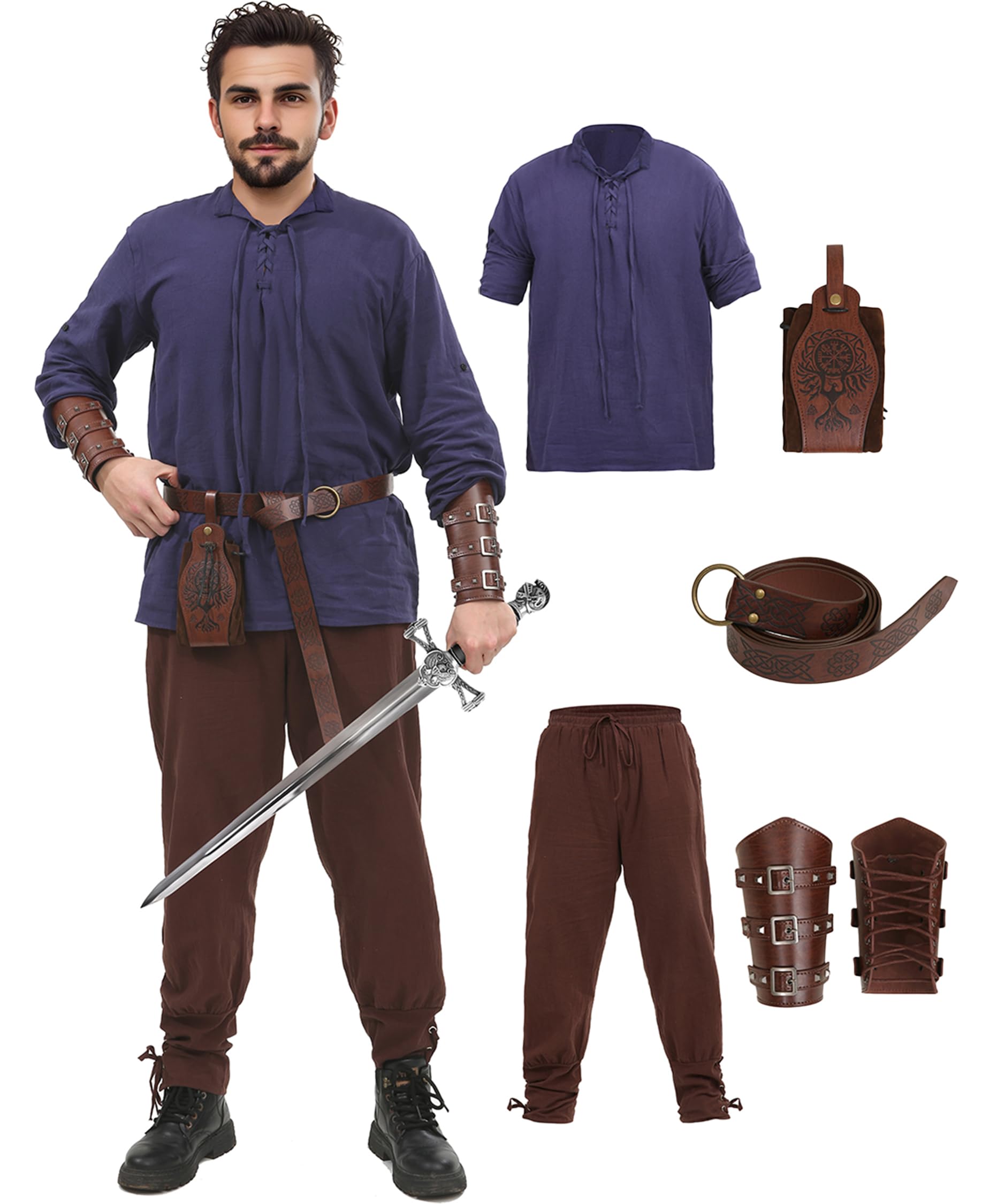 Renaissance Costume men Medieval Costume Men Viking Costume set ...