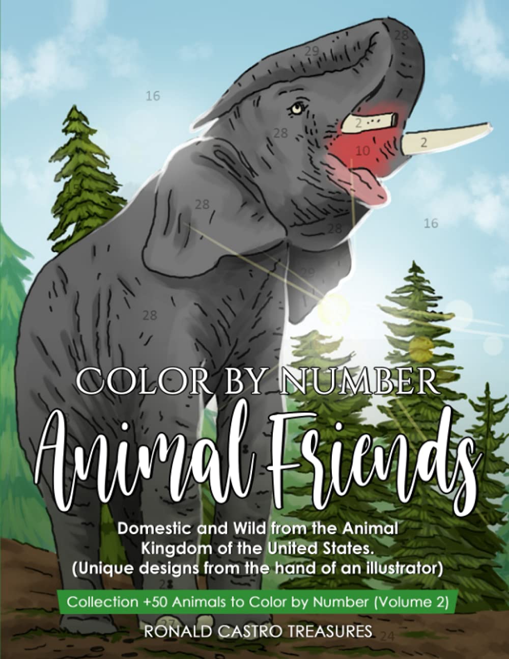Mua Color by Number Animal Friends: Domestic and Wild from the Animal ...