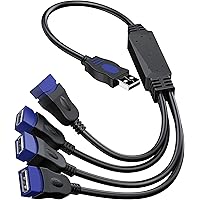 Amazon.com: USB 1 to 4 Splitter, ANDTOBO USB 2.0 Y Splitter Charger Cable USB 1 Male to 4 Female ...