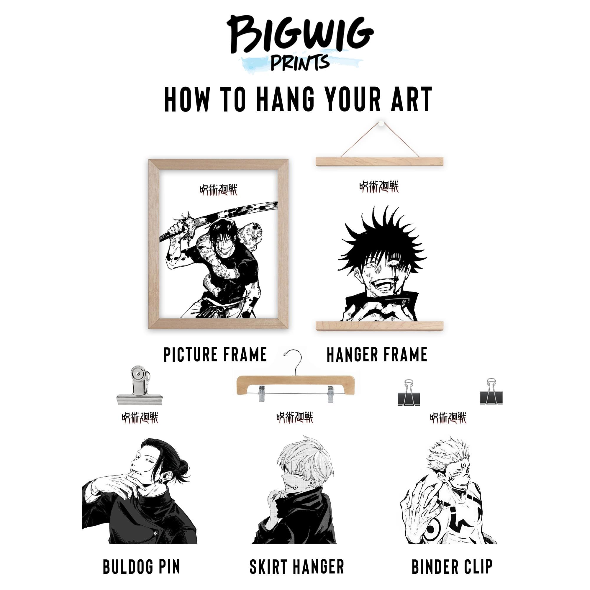 Bigwig Prints Jujutsu Kaisen Poster Set - Manga Art Anime Wall, JJk ...