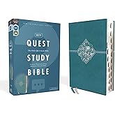 NIV, Quest Study Bible, Large Print, Leathersoft, Gray/Pink, Thumb ...