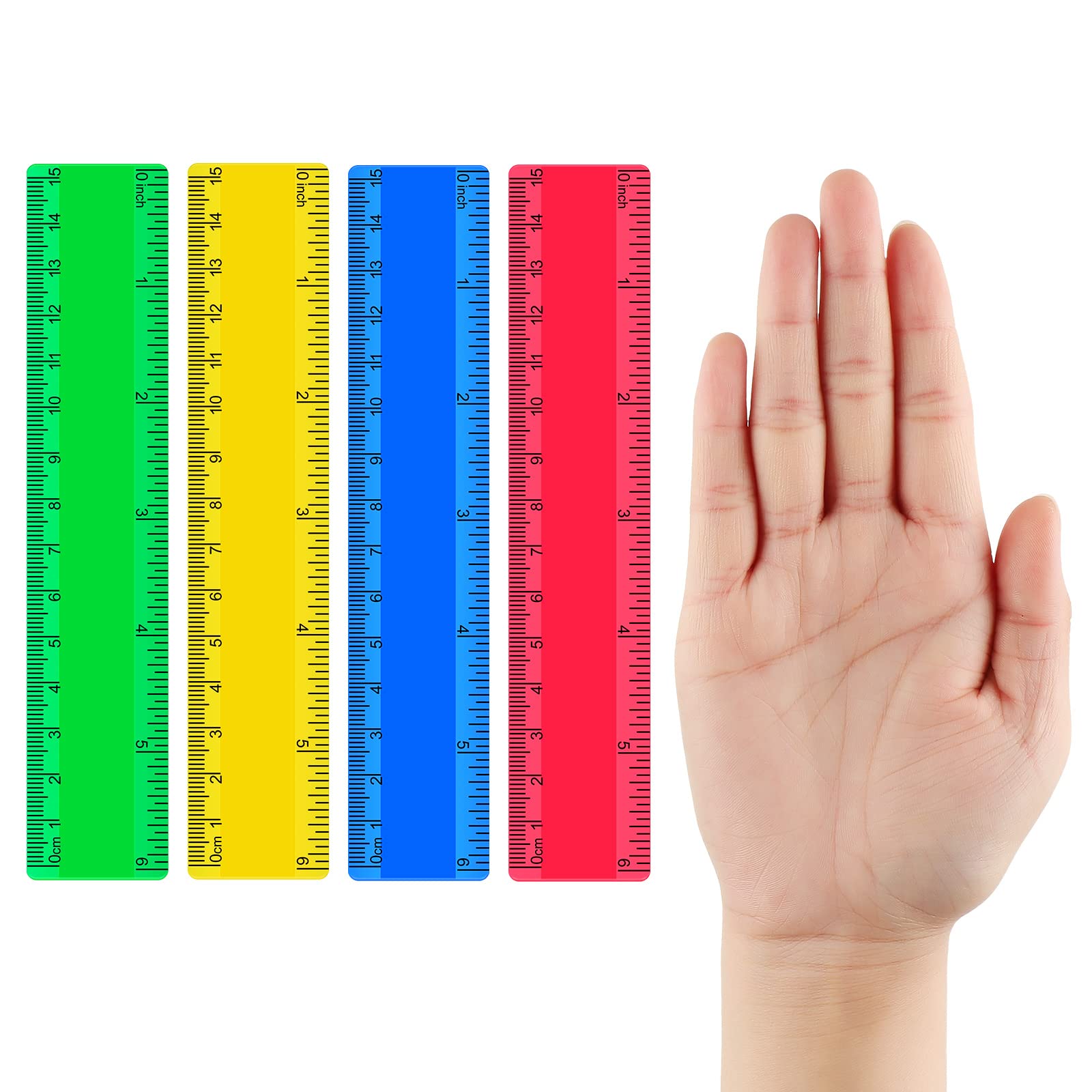 Mua 32 Packs 6 Inch Rulers Small Ruler Assorted Colors Small Plastic ...