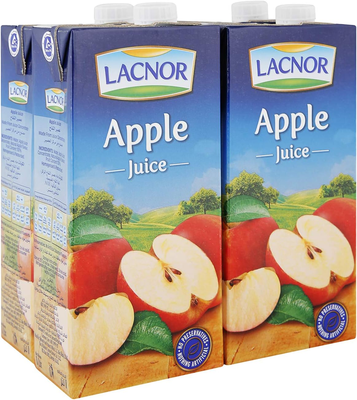 Lacnor Essentials Apple Juice - 1 Litre (Pack of 4): Amazon.ae