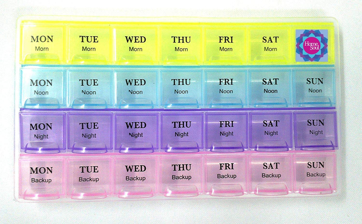 Buy Homesoul Pill Medicine Organizer Reminder Storage Box for 28 Days ...