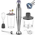 Amazon.com: KOIOS 1100W Immersion Hand Blender, Stainless Steel Stick Blender with 12-Speed ...