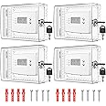 4 PCS Thermostat Lock Box with Key, Large Thermostat Cover with Lock ...