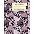 College Ruled Skulls Notebook for Halloween | Purple Gothic Composition ...
