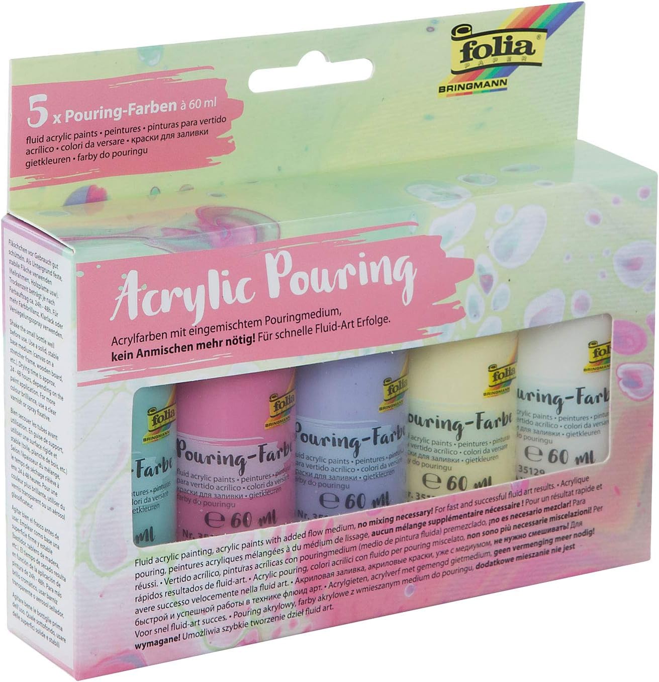 Pouring Colours Set II Pastel Consisting of 5 Pastel Pouring Colours 60 ...