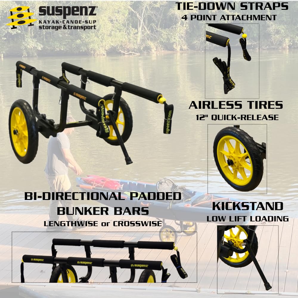 Mua Suspenz Fishing Kayak Cart Trolley | Heavy Duty Canoe Carrier ...