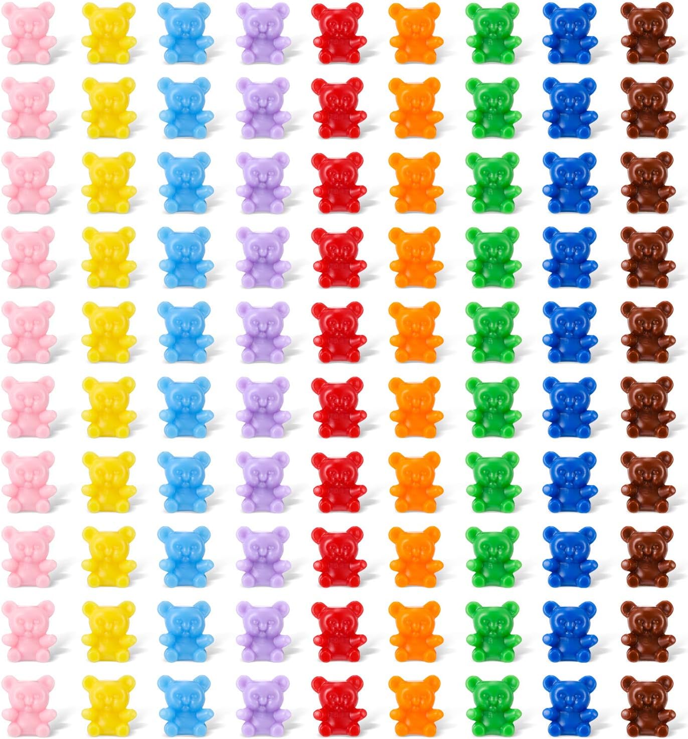 Amazon.com: 90 Pieces Counting Bears Color Sorting Bears Rainbow ...