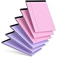 Amazon.com : AILZFEI Pink Purple Small Legal Pad 5 x 8 College Ruled ...