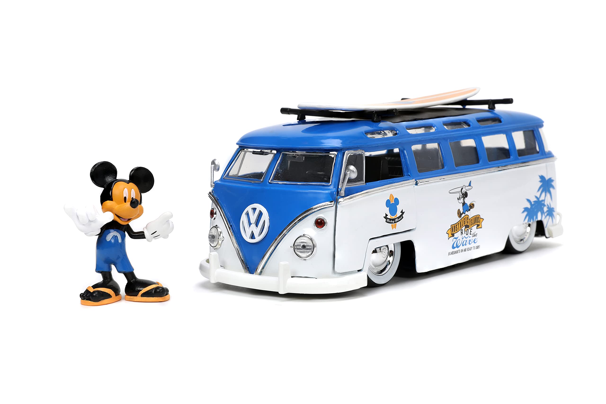 Mua Disney Mickey and Friends 1:24 Volkswagen T1 Bus Die-cast Car w/ 2. ...