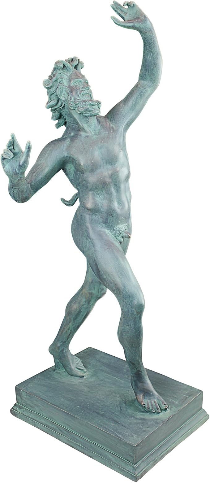 Design Toscano Dancing Faunus of Pompeii Bacchus Roman God Statue ...